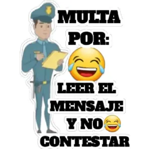 Multa por: leer el mensaje y no contestar - getsticker.com